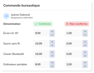 Suivez la réception de vos commandes avec Weproc