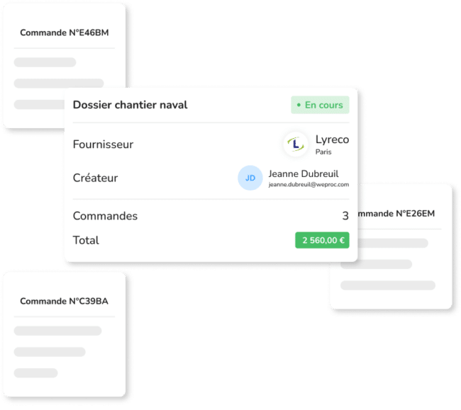 Purchasing Management by Folder | Weproc