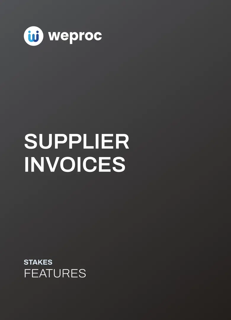 Supplier Invoice Management with Weproc
