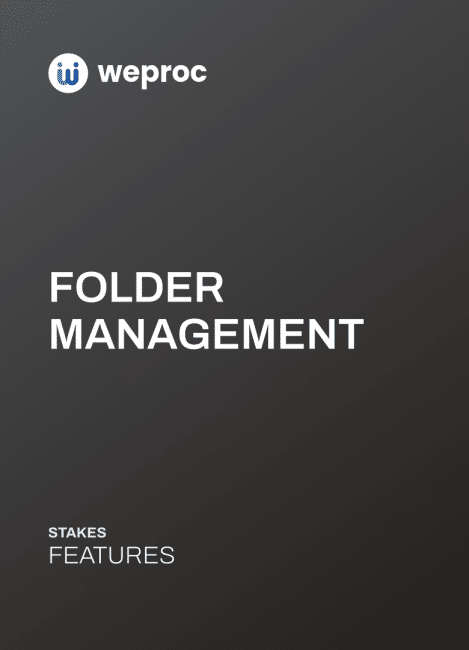 Purchasing Management by Folder | Weproc
